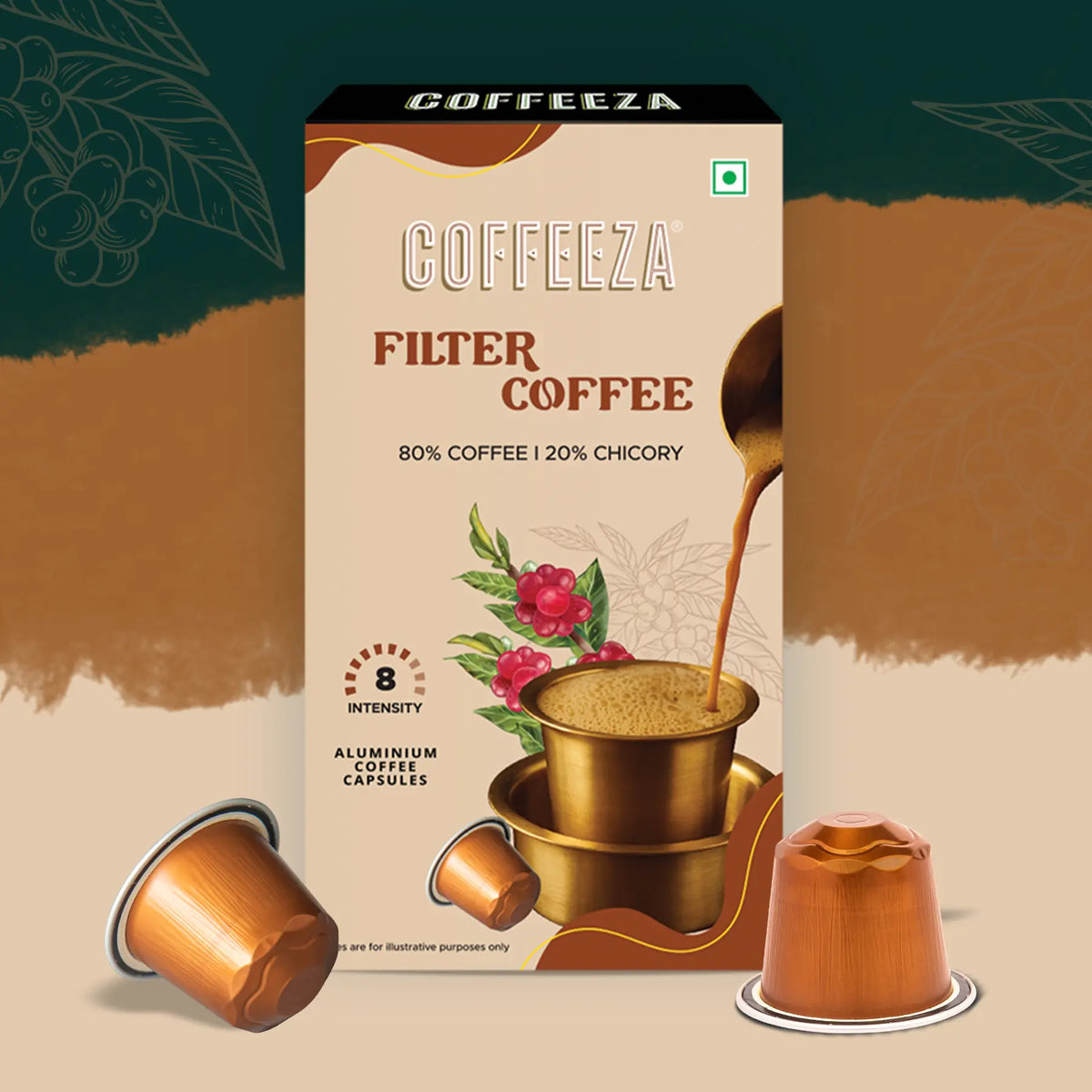 Coffeeza Filter Coffee Capsules I 80/20 Coffee-Chicory Blend