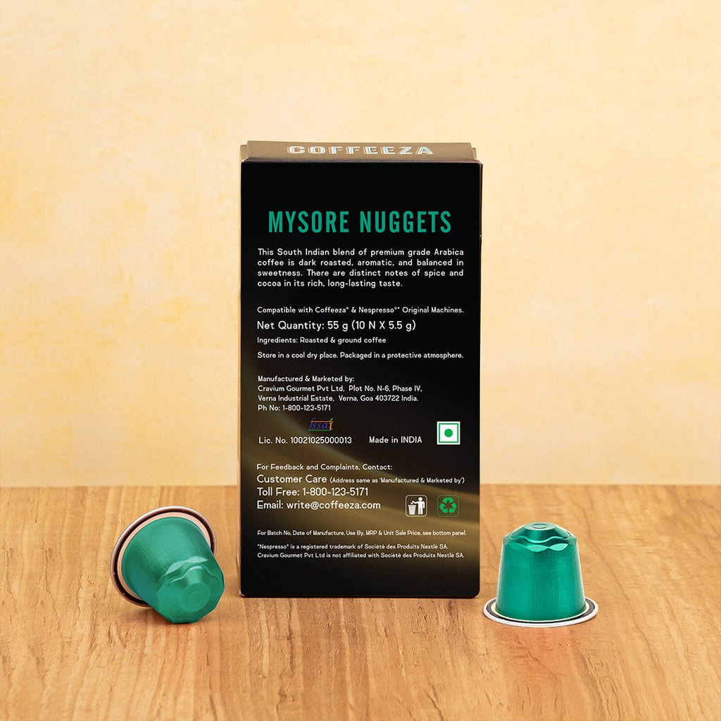 Mysore Nuggets AAA Grade Arabica Aluminium Coffee Capsules - Specialty ...